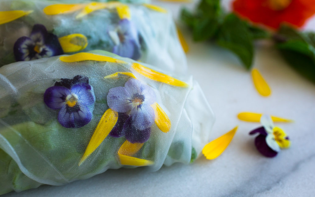 Cooking with Edible Flowers: Garden Fresh Summer Rolls & More - Pass ...